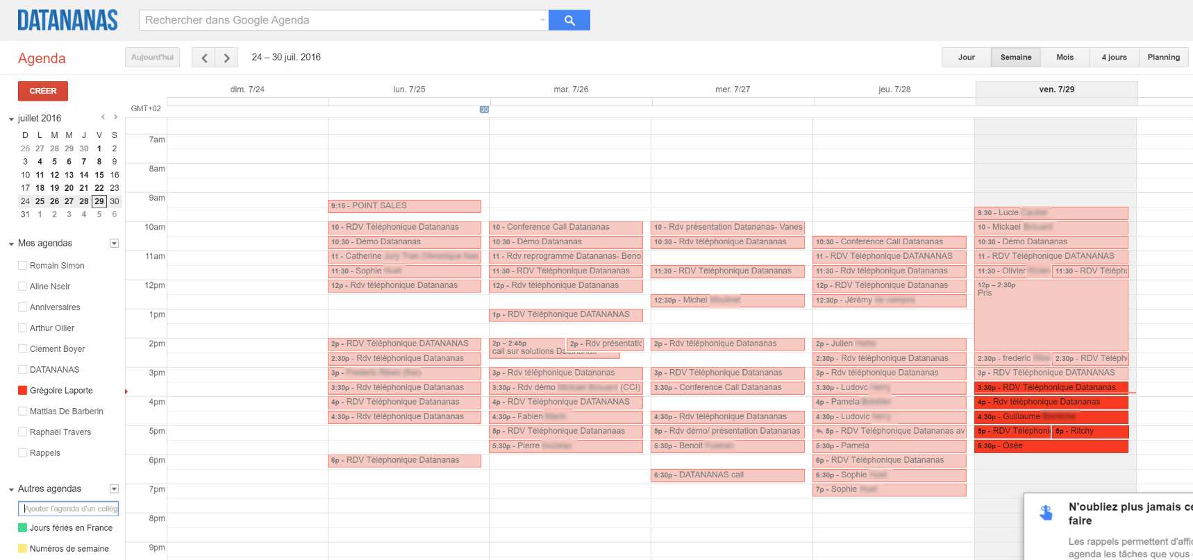 Calendrier de vos commerciaux : comment le remplir